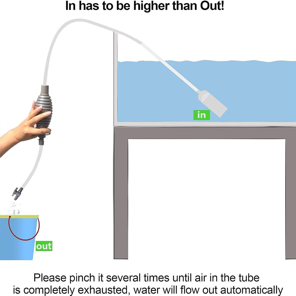 Aquarium Gravel Cleaner Water Changer Vacuum for Fish Tank Cleaning ...