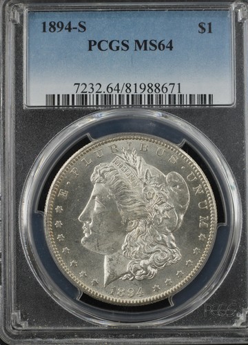 1894-S MORGAN DOLLAR $1 PCGS MS64 (88671) | eBay