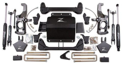 ZONE OFFROAD LIFT KIT,5"/3",NITRO SHOCKS,11-19 GM 2500HD,3500HD W/O ...