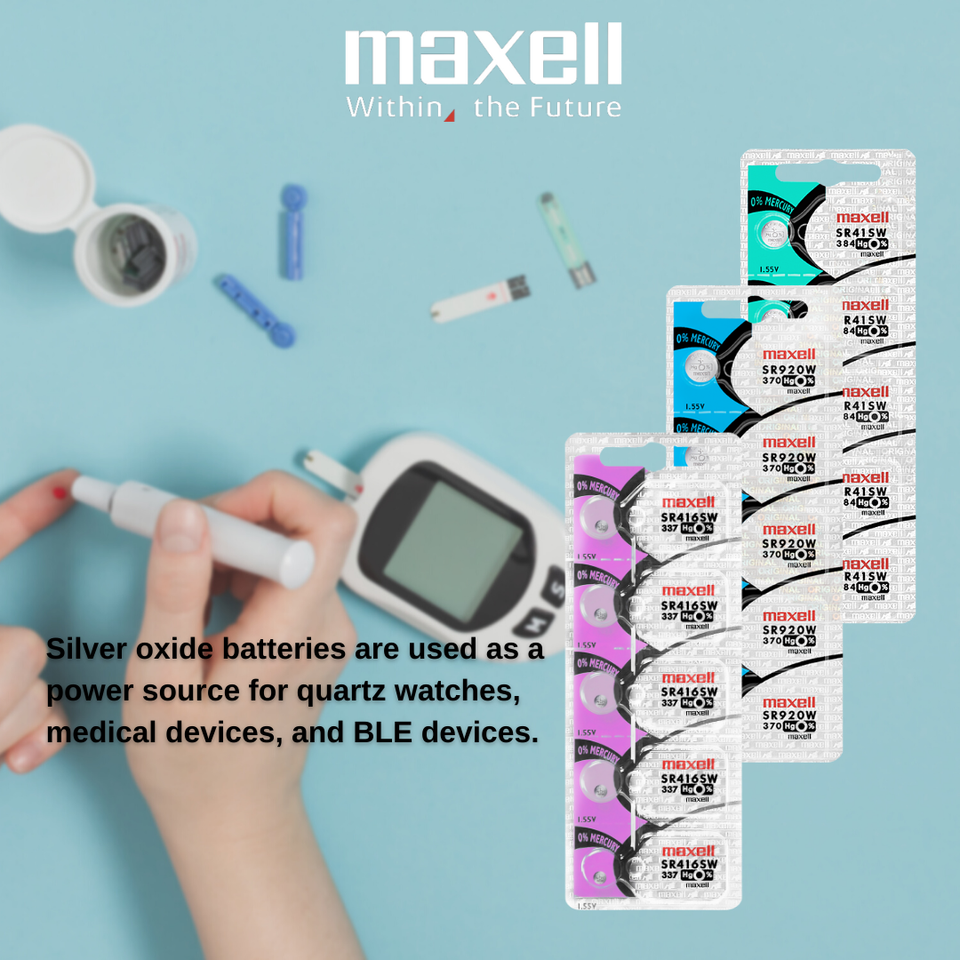 Maxell 337 SR416SW Silver Oxide Watch Batteries (50 Batteries) | eBay
