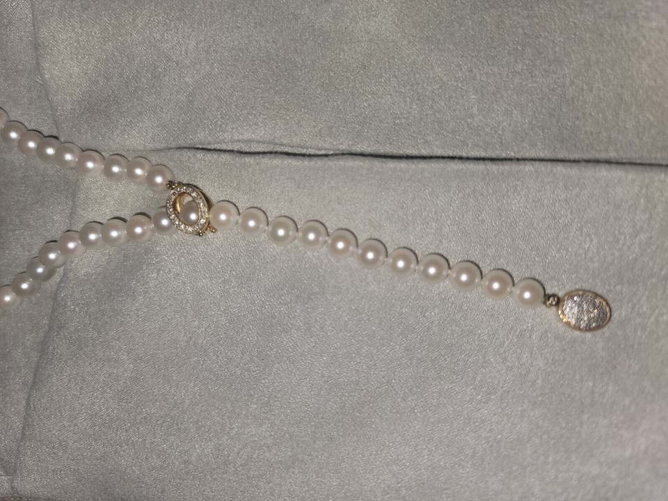 Iridesse By Tiffany & Co. 18K Gold Pearl 23" Strand Necklace With ...