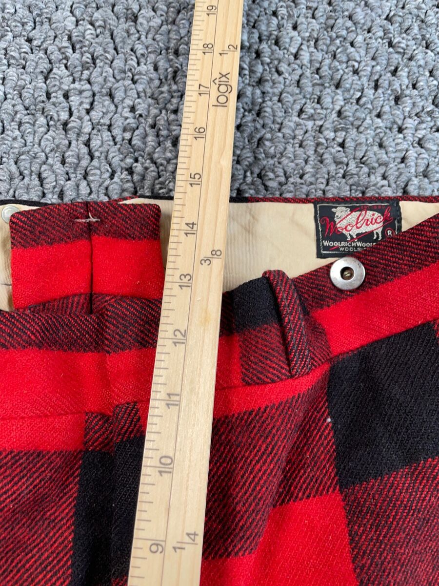 VTG 50s Woolrich Wool Hunting Pants Men's 36 Red Black VTG 50s Woolrich Wool Hunting Pants Men's 36 Red Black