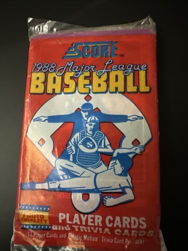 SCORE 1988 MAJOR LEAGUE BASEBALL UNOPENED SEALED WAX PACK | eBay
