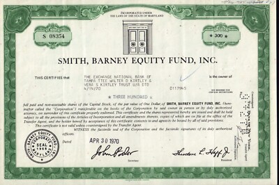 WALL STREET BANKERS : SMITH BARNEY ( NOW MORGAN STANLEY / CITIGROUP) NY ...
