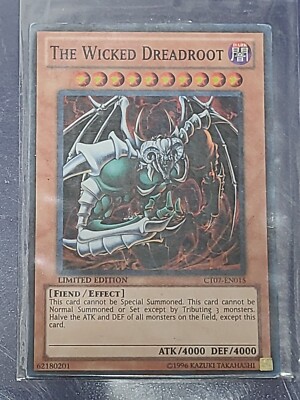 Yugioh The Wicked Dreadroot Ultra Rare Limited edition | eBay