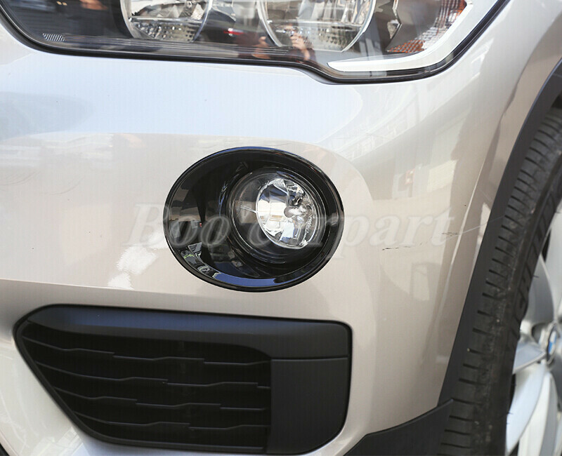 For BMW X1 F48 black front fog lights frame trim 2pcs 2016 2020