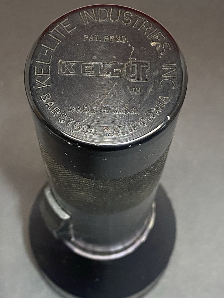 Vintage KEL-LITE 2 D Cell Police PD Flashlight USA Rare *IN WORKING ...