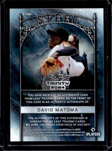 2024 Leaf Trinity - Steel David Matoma #S-DM1 Iron Green Donut Circles ...