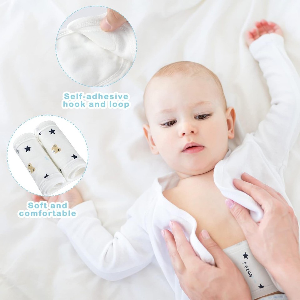 Seematn 8 Pcs Cartoon Cotton Baby Infant Umbilical Cord Belly Bands ...
