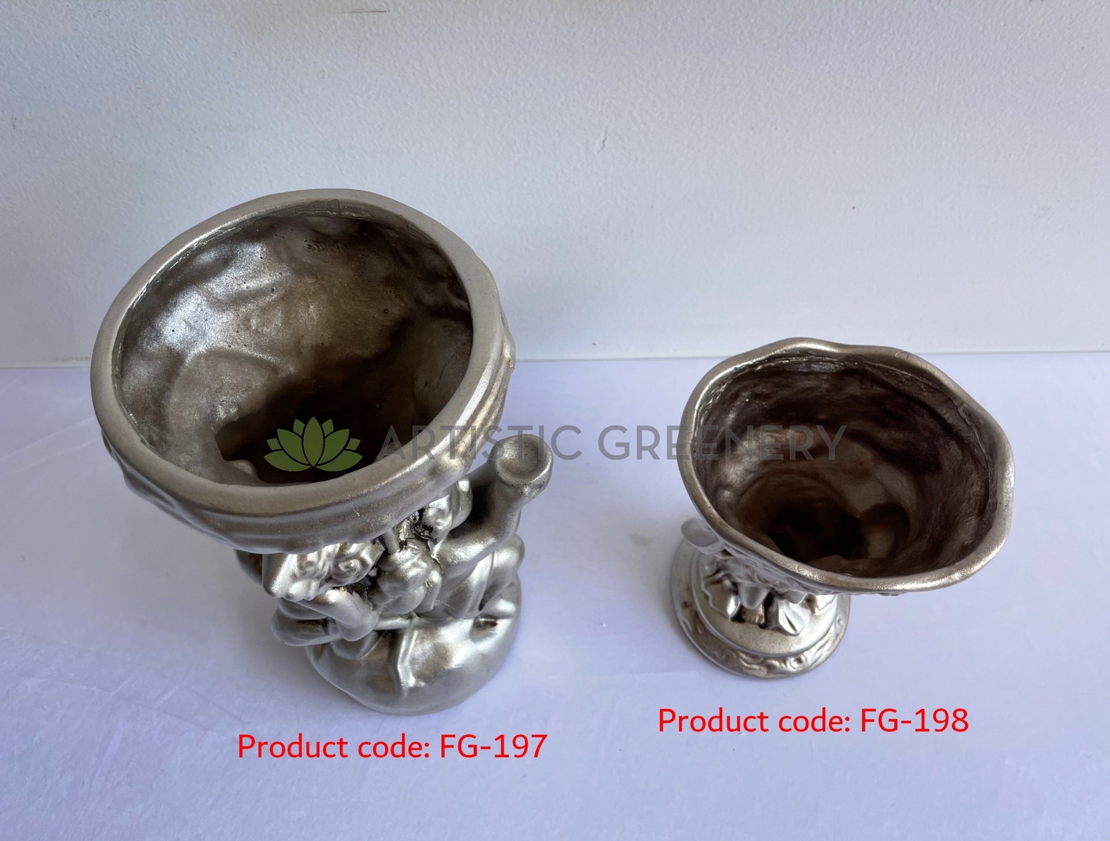 Decorative Angel Fiberglass Vase Silver Colour - (Code: FG-197 & 198) SPECIAL | eBay