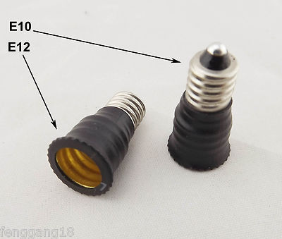 10pcs E10 To US E12 Candelabra Base Socket LED Light Bulb Lamp Adapter ...