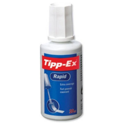 TIPP-EX WHITE CORRECTION FLUID - RAPID QUICK DRY PAINT BOTTLE WITH ...