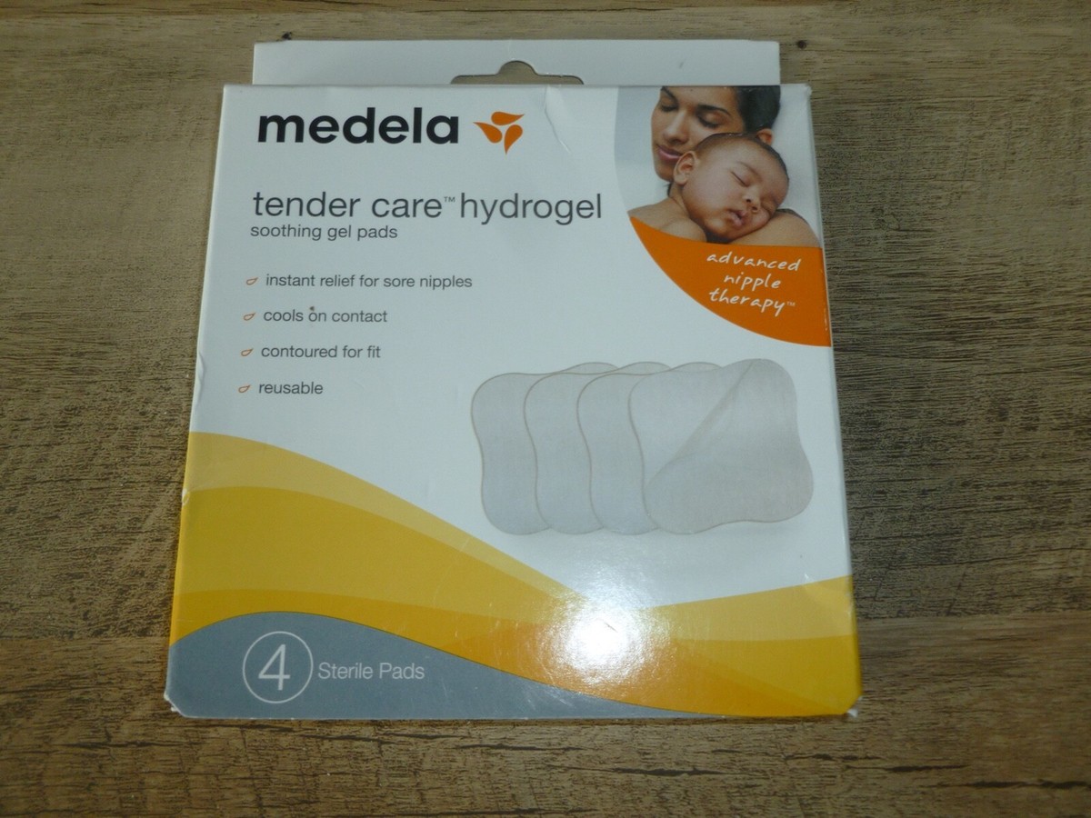 Medela Tender Care Hydrogel Soothing Gel Pads Breastfeeding 4 Sterile PadsNew