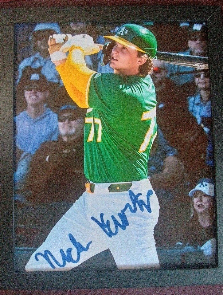 FRAMED Oakland A's Nick Kurtz Autographed 8x10 Photo Reprint Free ...