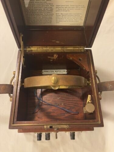 Hamilton Model 21. "Break-Circuit" Ships Marine Chronometer Box, Ultra ...