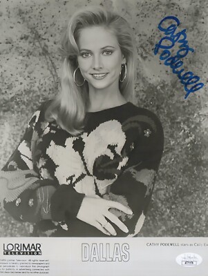 CATHY PODEWELL Hand Signed DALLAS 8x10 Autograph CALLY EWING Photo JSA ...