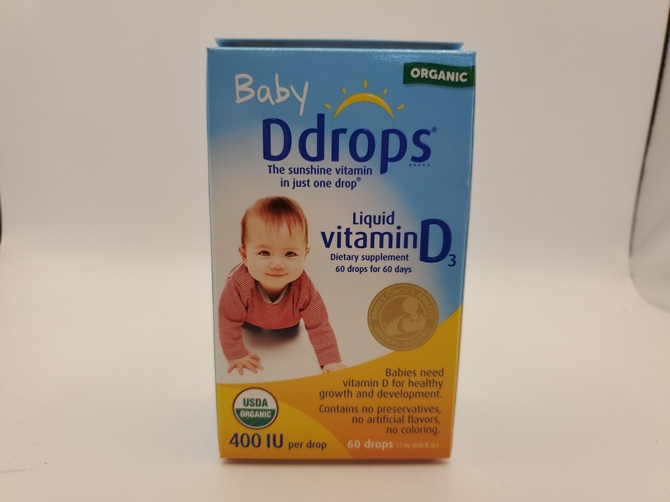 Baby D Drops Liquid Vitamin D3 Organic 400IU Per Drop 60Ct Exp 05/27 851228000064 | eBay