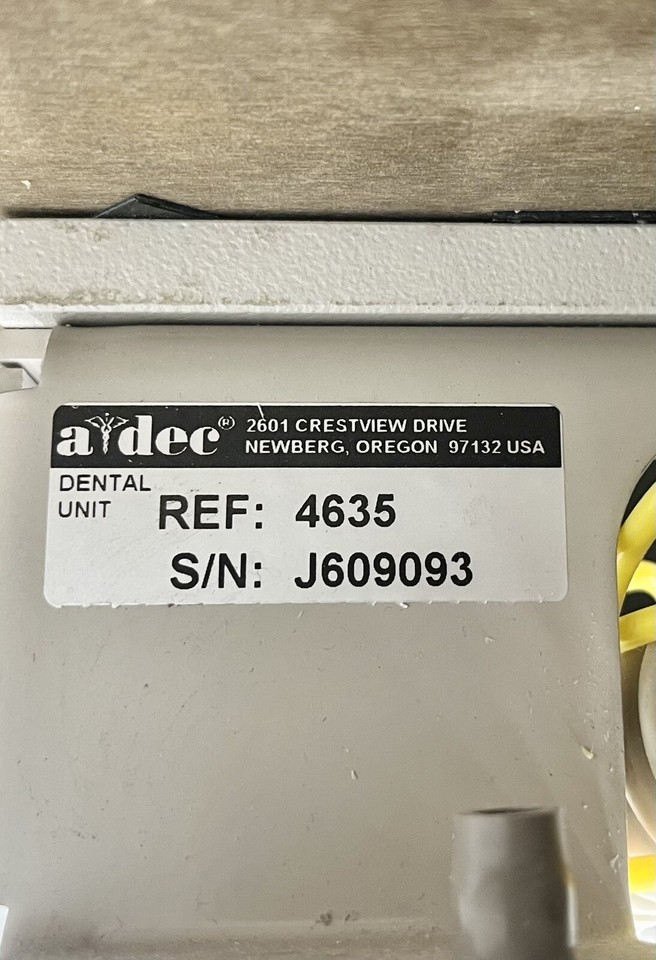 Adec 4635 Rear Under The Counter Mount Dental Assistant Delivery Unit ...