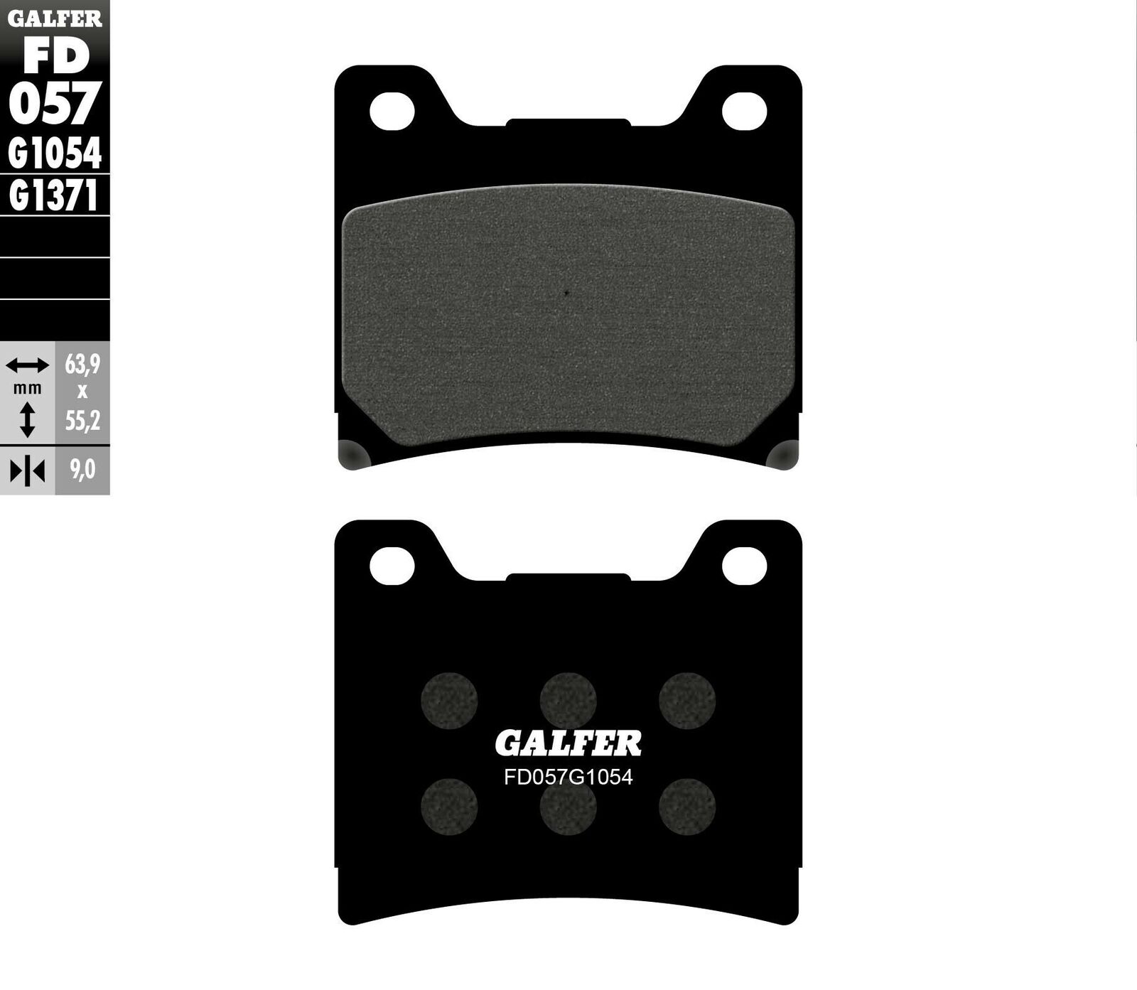 Galfer Fd057g1054 1054 Carbon Semi Metallic Brake Pads Ebay