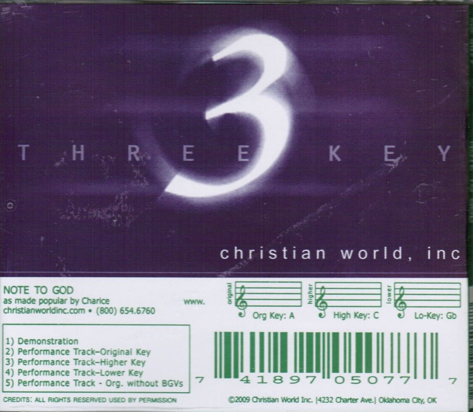 Note to God - Charice - Christian Accompaniment Track CD | eBay