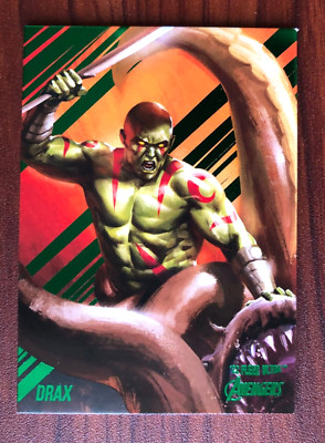 2022 UD Marvel Fleer Ultra Avengers DRAX Green Foil Parallel #18 | eBay