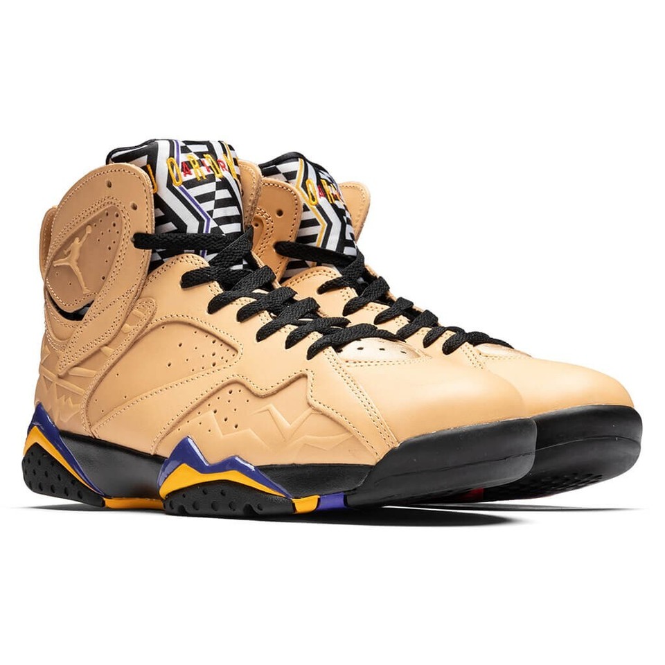 Air Jordan 7 Men's US 13 Vachetta Tan Black Yellow Purple Nike Retro ...