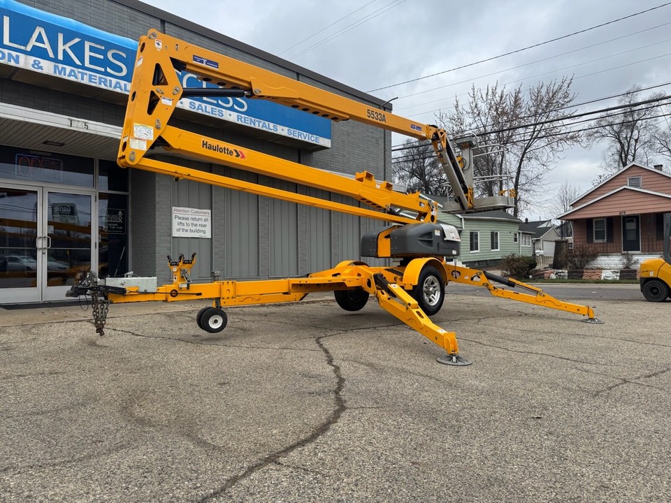 55' 2022 Haulotte 5533A Towable Boom lift Man Ship Anywhere 55/33A ...