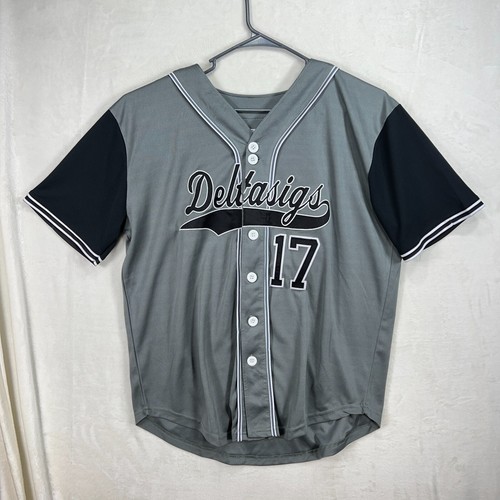 Deltasigs Delta Sigma Alpha Pi Fraternity Jersey Men's XL Baseball Black Gray | eBay