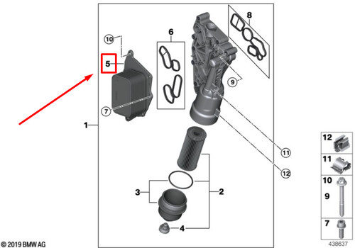 MINI CABRIO F57 ENGINE OIL COOLER 11428585236 8585236 GENUINE for sale ...