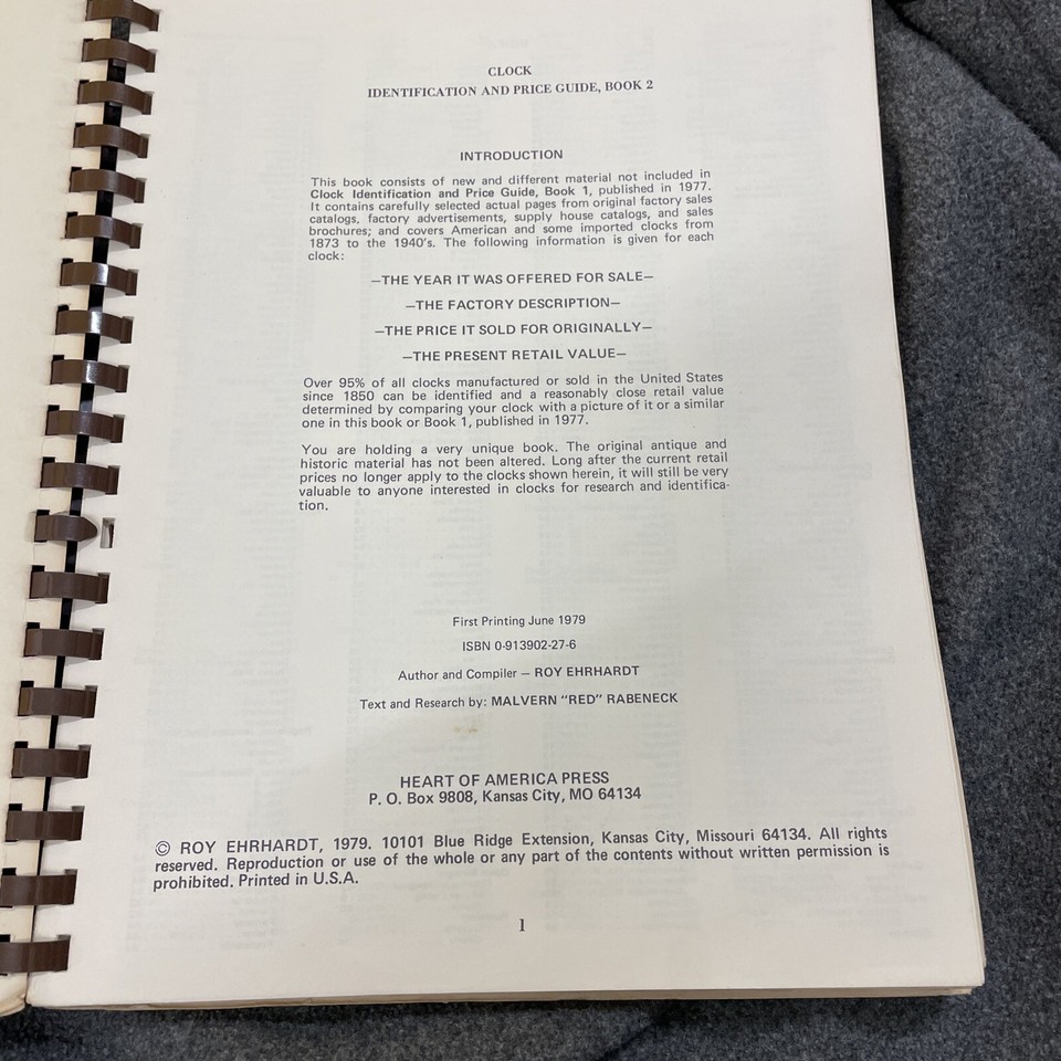 Book 2,220 – American Pocket Watch Identification and Price Guide Book ...