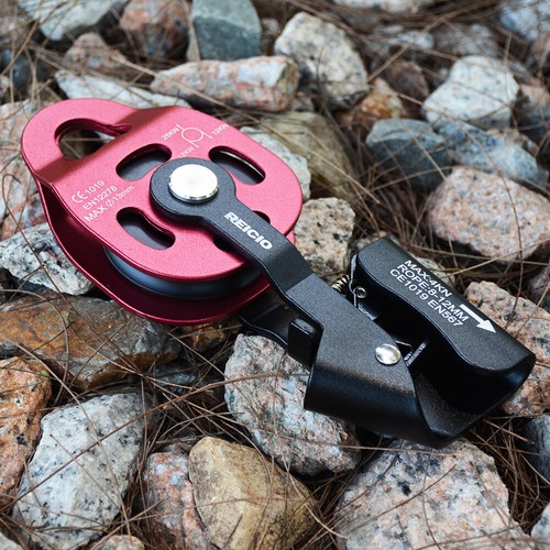 Self Locking Rope Pulley Hoist Mountaineer Arborist Heavy Lift Hauling ...