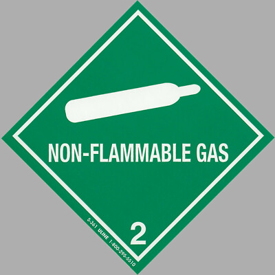 4" NON-FLAMMABLE GAS Decal DOT Transportation Hazard Sticker Warning ...