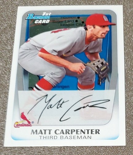 2011 Bowman Prospects Matt Carpenter Cardinals 1st Hometown Variation ...