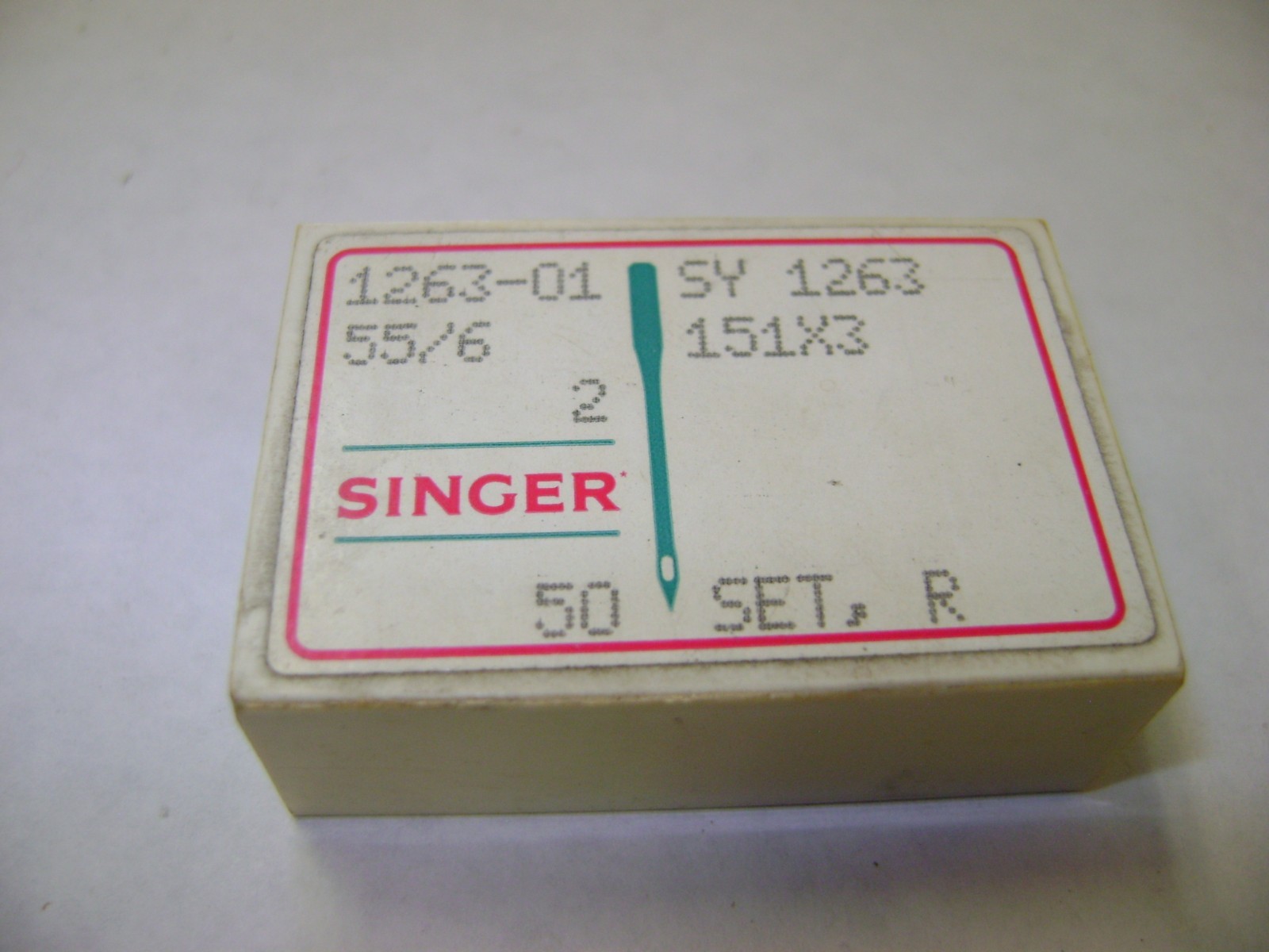 50 SIZE 55/6 SINGER 1263-01 SY12623 151X3 SEWING MACHINE NEEDLES A470 ...
