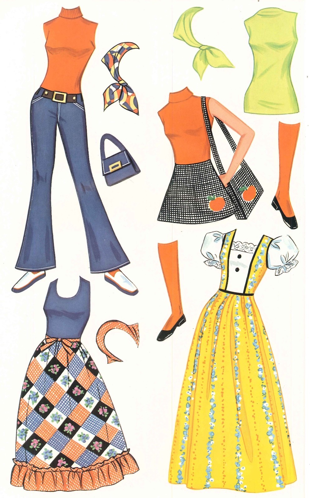 VINTAGE 1972 P.J. PJ MAGIC PAPER DOLL LASER REPRODUCTION~Orig SZE UNCuT ...
