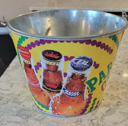 Budweiser Select Bud Light Beer Ice Pail Bucket Pardi Gras Strawberrita ...