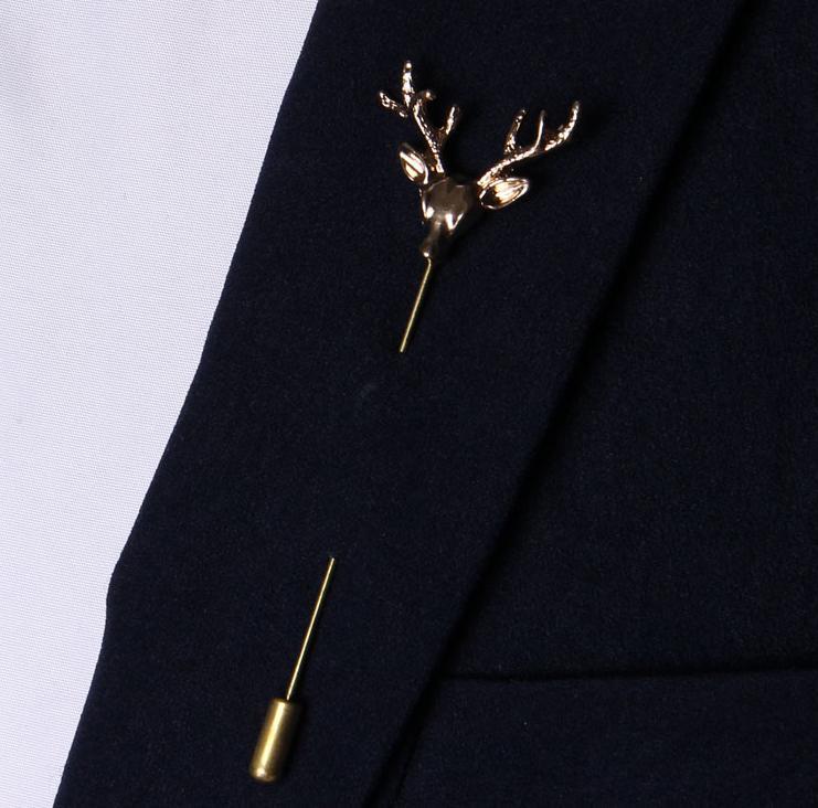 14 style Men's Brooch Lapel Badge Suit Pin Chest Metal Collar Pin ...