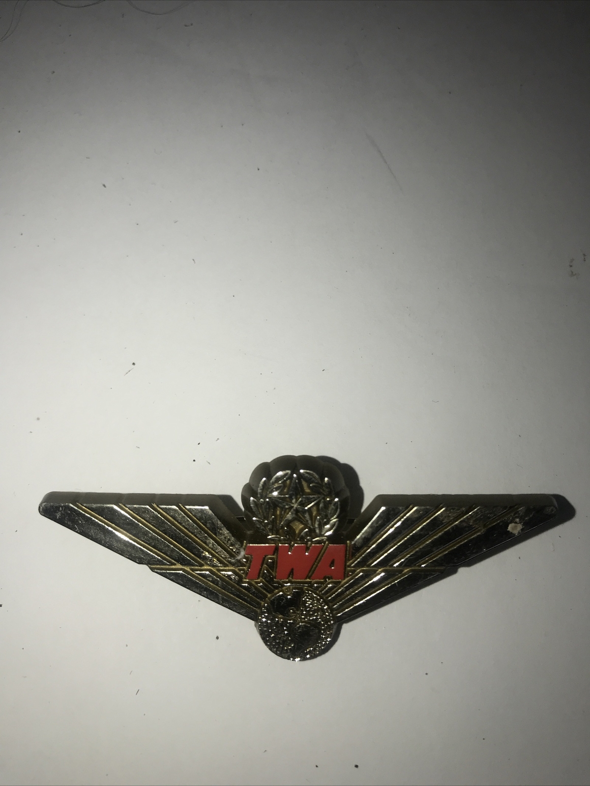 TWA Trans World Airlines Junior Pilot Plastic Wings Pin Mint Vintage | eBay