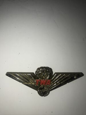 TWA Trans World Airlines Junior Pilot Plastic Wings Pin Mint Vintage | eBay