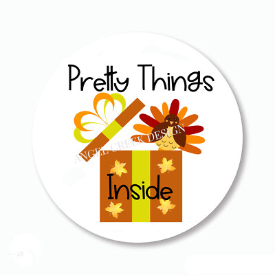 Autumn Pretty Things Inside Thanksgiving Happy Mail Labels Autumn Seals | eBay