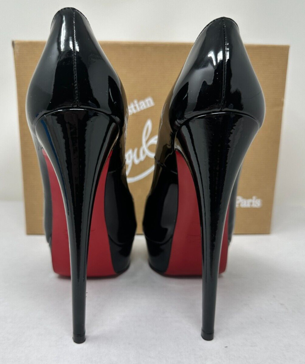 Christian Louboutin Lady Peep 150 Black Red Bottom Pa… - Gem