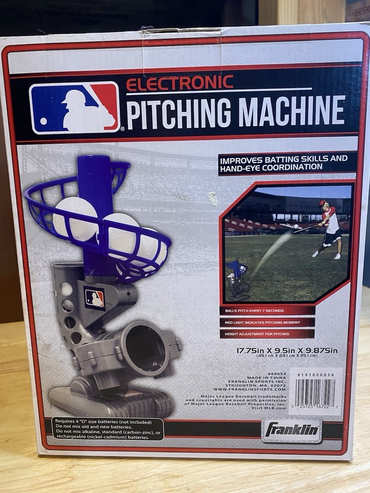 Franklin Sports MLB Electronic Baseball Pitching Machine Adjustable ...