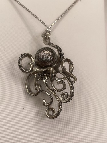 Galatea Collection: Hawaii Octopus Tahitian Pearl Ruby Eyes St.Silver ...