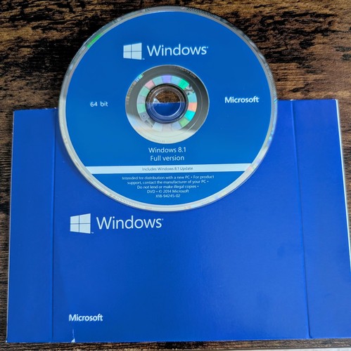 Microsoft Windows 8.1 64Bit DVD with Product key PC operating system ...
