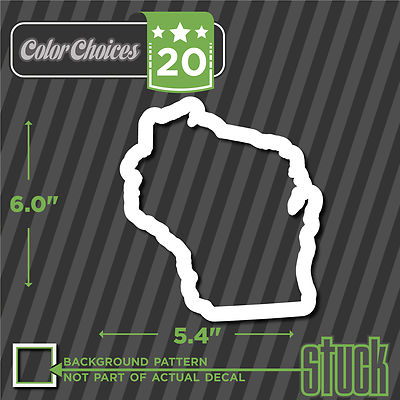 Wisconsin State Outline - vinyl decal sticker die cut bumper oval euro ...