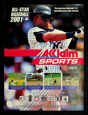 All-Star Baseball MLB Acclaim N64 Game 2001 Print Magazine Ad Poster ...