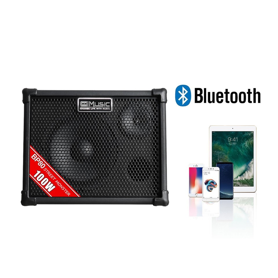 Acoustic Guitar Amplifier, 100 Watt Portable Bluetooth Amp for Guitar ...