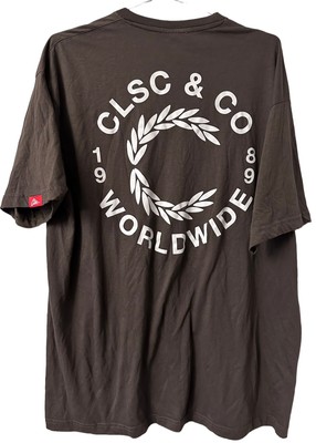 CLSC & CO Short Sleeve T-shirt Brown Logo Back Print 2XL XXL Soft ...