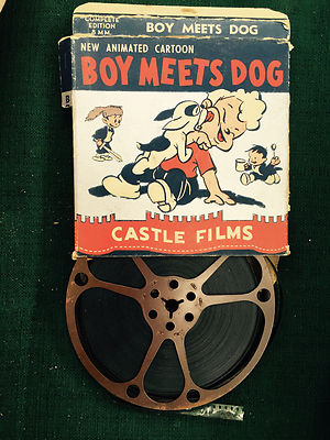 BOY MEETS DOG CASTLE FILMS 8MM CARTOON CARTOON 1950'S Animation Family ...
