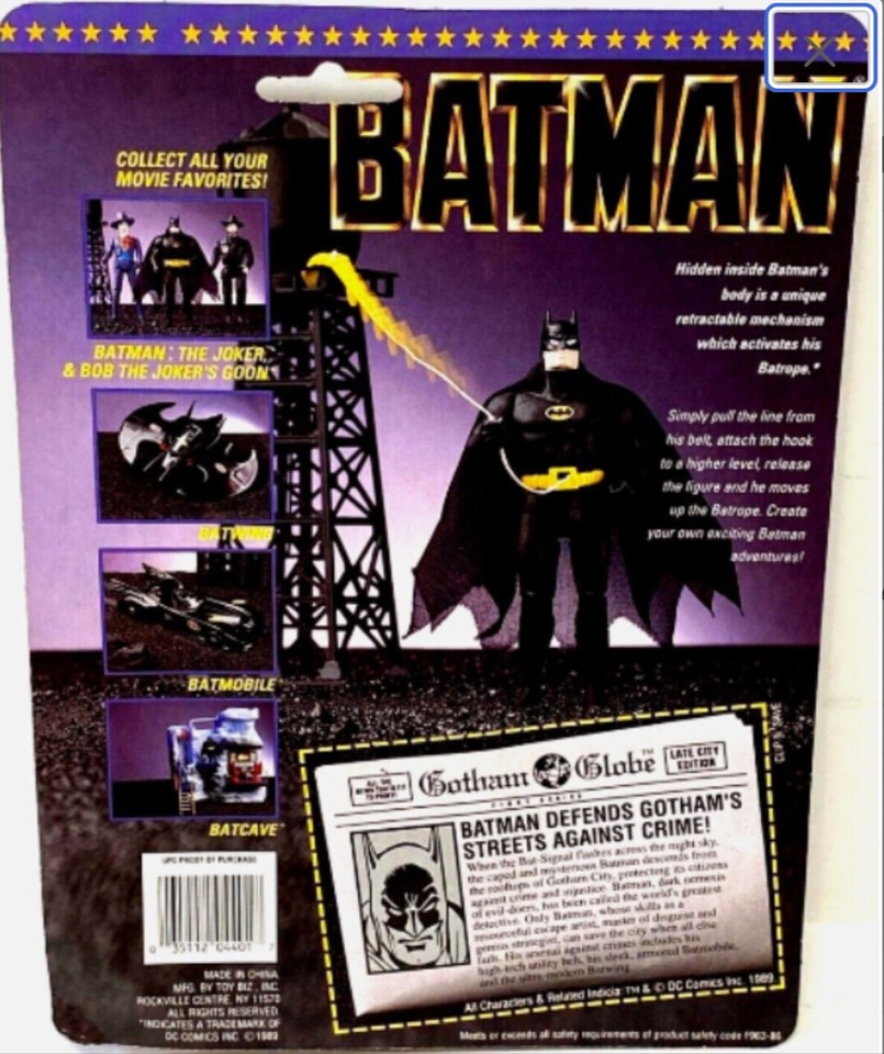 Batman Bat-Rope - DC Comic Super Heroes - Toy Biz Vintage 1989 | eBay